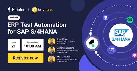 Nhu Tran On Linkedin Katalon X Brightest Erp Test Automation Strategy For Sap Webinar
