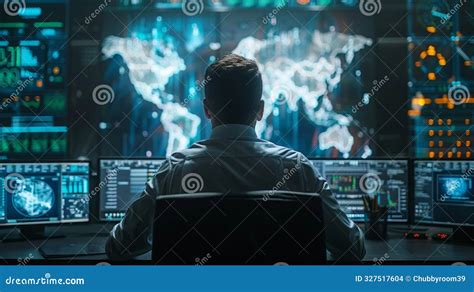 operations management team orchestrating logistics in a technologically advanced command center