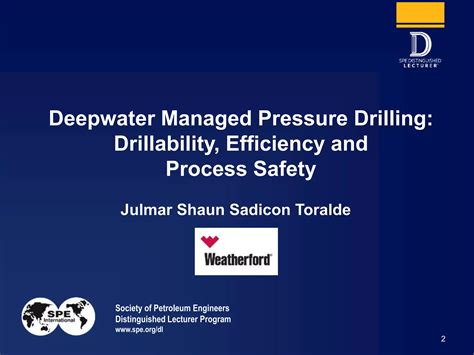 Deepwater Managed Pressure Drilling And Well Drillability Efficiency And Process Safety Pptx