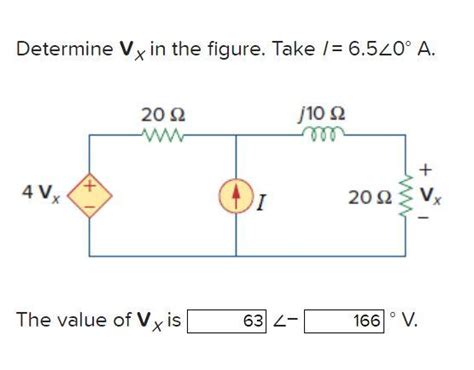 Solved Determine Vx In The Figure Take I A The Value Chegg Com
