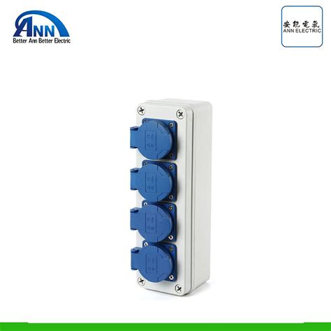 Ip67 Connector Interlocking Socket Outlet Industry Electric Plug Socket Box 4 Socket Control