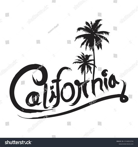 California Vintage Brush Script Handmade Font Stock Vector Royalty