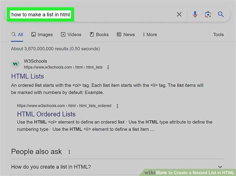 How To Create A Nested List In HTML 7 Steps With Pictures