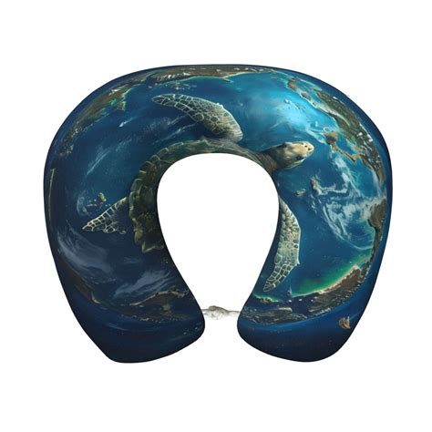 Balery Artistic Turtle Earth Neck Pillow For Traveling Upgraded Travel