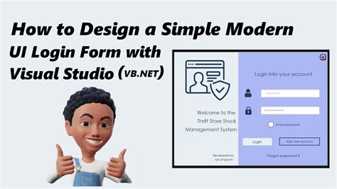 Login Form With Modern Ui Design Vbnet Winforms Part 1 Youtube