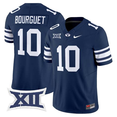 Treyson Bourguet Jersey 10 Byu Cougars 2025 Limited Stitched Navy