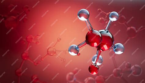 Premium Ai Image Science Background With Molecula And Atom Model