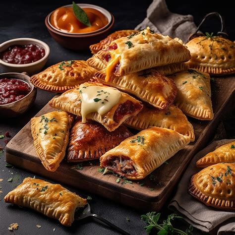 Premium Ai Image Assorted Savory Hand Pies