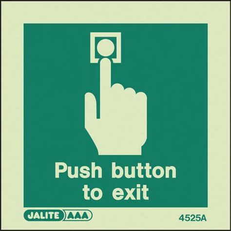 Push Button To Exit Sign Uk