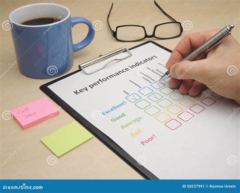 Assessment Of Key Performance Indicators Stock Image Image Of Brand Question 50237991