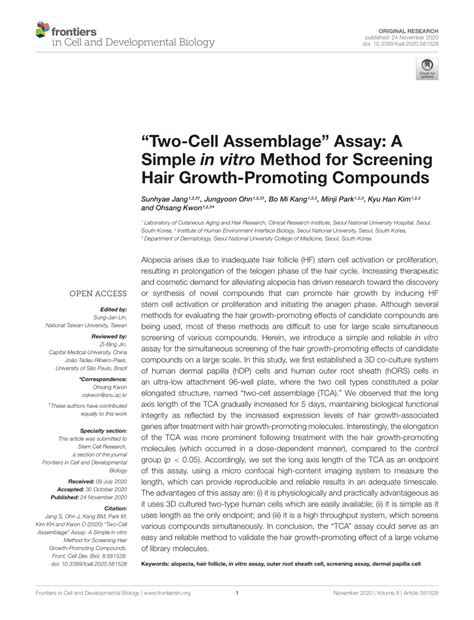 Pdf “two Cell Assemblage” Assay A Simple In Vitro Method For