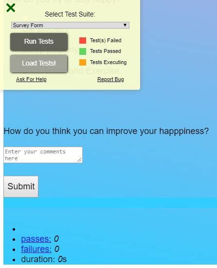 Help I Can T Seem To Run My Test On CodePen Passes Failures The FreeCodeCamp Forum