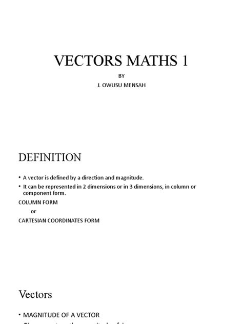 Vectors Maths 1 00000005 Download Free Pdf Euclidean Vector