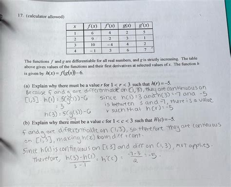 Are These Justifications For Mvt And Ivt Good R Apcalculus