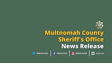 Multnomah Co Sheriffs Office News Via