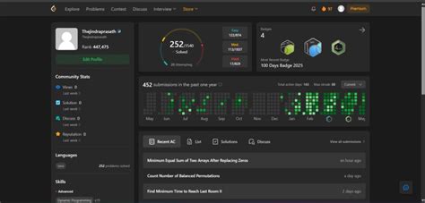leetcode coding problemsolving 100daysofcode keeplearning techgrowth… k thejindraprasath