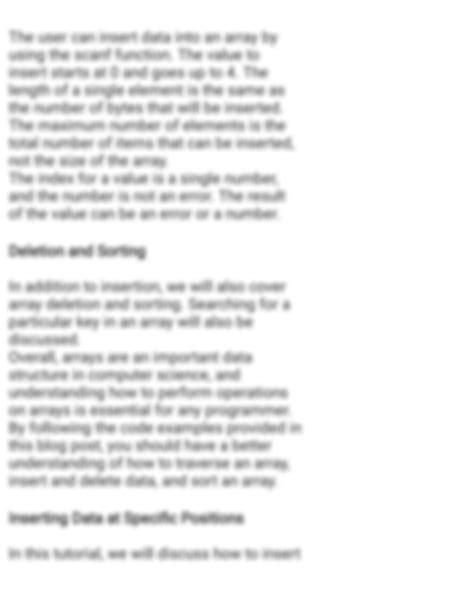 Solution Array Operations Traversal Insertion Explanation With C