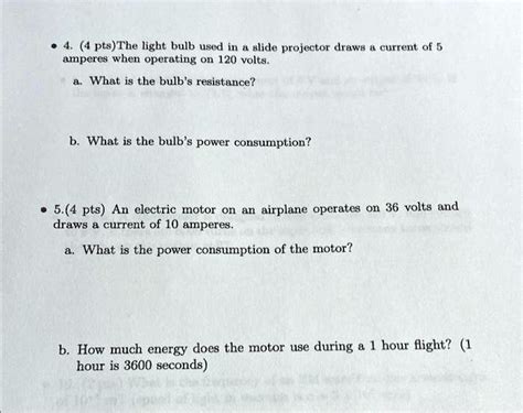 SOLVED Please Thank You 4 4 PtsThe Light Bulb Used In A Slide