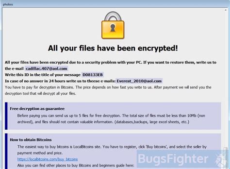 How To Remove Phobos Ransomware And Decrypt Help Dever Dewar Or Devon Files Bugsfighter