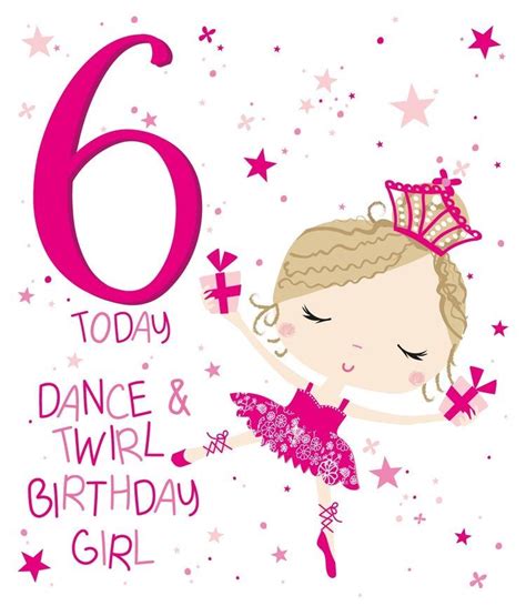 6th Birthday Girl Clipart