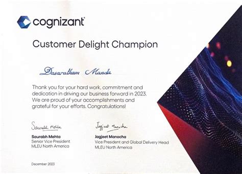 Dasharath Manda On Linkedin 2023topgunsaward Cognizant