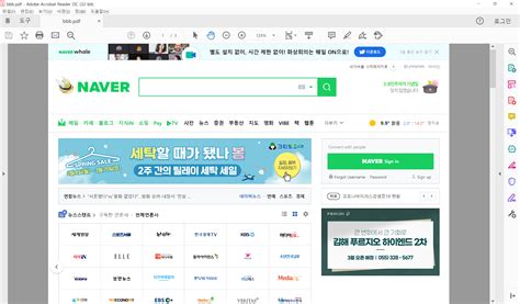 C 예제 웹페이지 PDF 변환