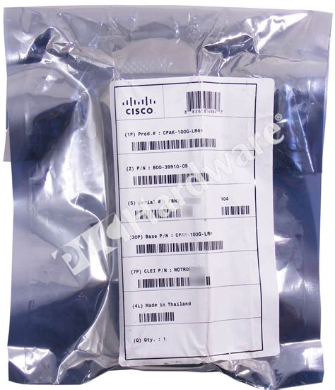 Plc Hardware Cisco Cpak 100g Lr4 Surplus Open Pre Owned