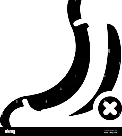 Gastrectomy Surgery Glyph Icon Vector Illustration Stock Vector Image