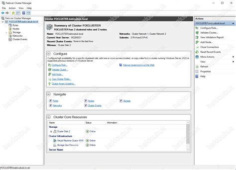 Windows Server 2022 Hyper V Failover Cluster Cluster Shared Volume