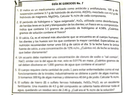 SOLUTION Guia De Ejercicios De Soluciones Studypool