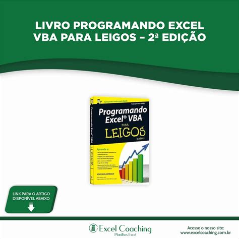 livro programando excel vba para leigos 2ª edição