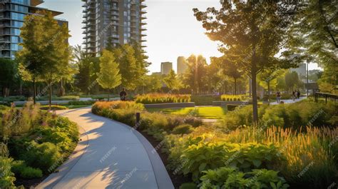 Premium Ai Image Sustainable Development Of Urban Green Space