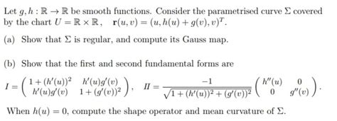 Solved Let G H R R Be Smooth Functions Consider The Chegg Com