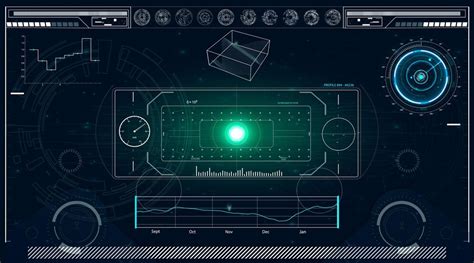 Premium Vector Digital Hud Interface Grid