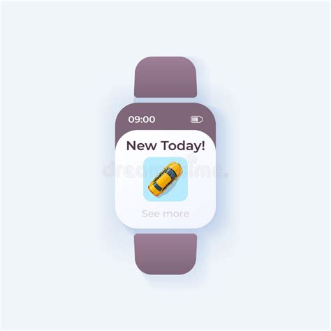 Car Delivery Smartwatch Interface Vector Template Stock Vector Illustration Of Carpool News
