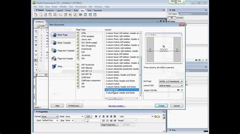 Creating A Site Structure In Dreamweaver Cs3 Youtube