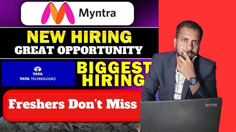 Myntra Software Engineer Hiring Announced Tata Technologies Hiring