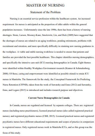 FREE Nursing Problem Statement Samples To Download