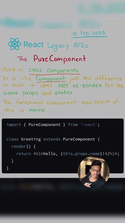 Reactjs Legacy Apis The Purecomponent Youtube