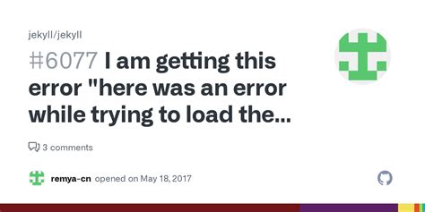 I Am Getting This Error Here Was An Error While Trying To Load The Gem