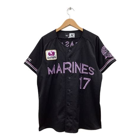 千葉ロッテマリーンズ チバロッテマリーンズ 応援グッズ Mサイズ ブラック 17 佐々木朗希 ユニフォーム Black Summer｜トレ
