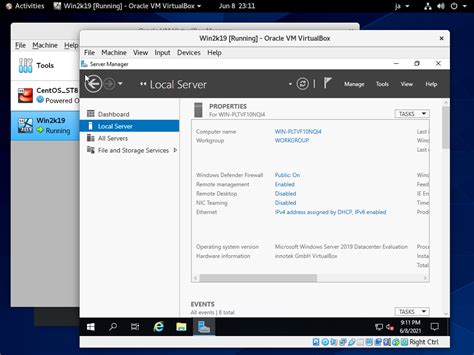 Centos Stream 8 Virtualbox Create Virtual Machine Gui Server World