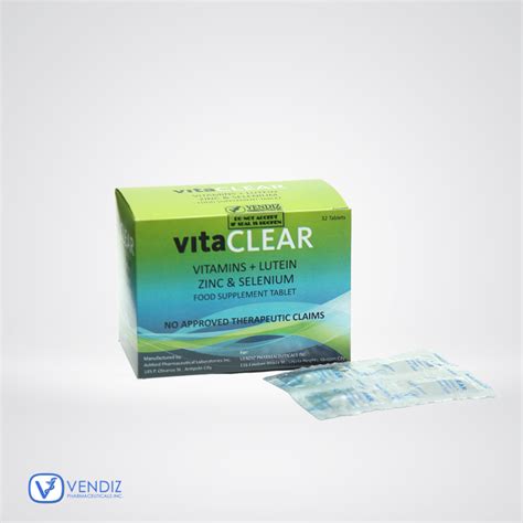 Vitaclear Eye Food Supplement Capsule Vendiz Pharmaceuticals Inc