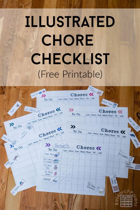 Illustrated Chore Checklist ResearchParent
