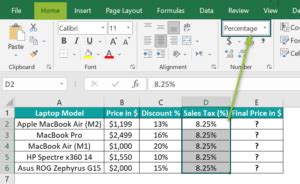 Percentage In Excel Formula Examples How To Calculate