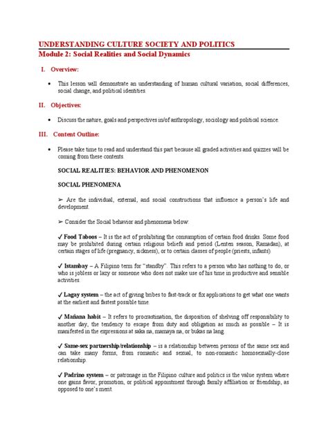Module 2 Social Realities And Social Dynamics Pdf Selfie