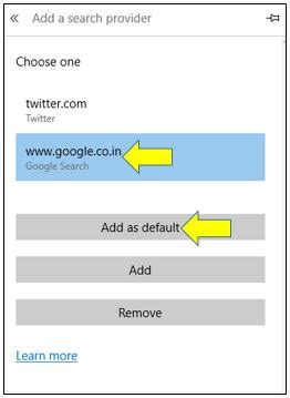 Windows Tutorials How To Change The Default Search Engine In Microsoft Edge