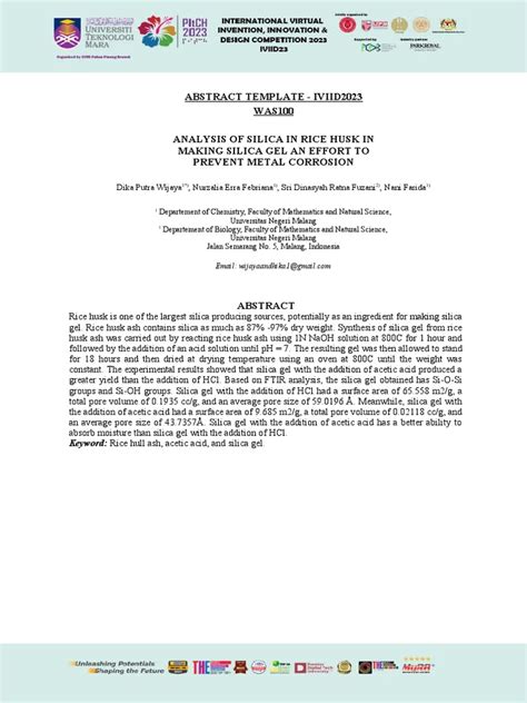 Analysis Of Silica In Rice Husk In Making Silica Gel An Effort To