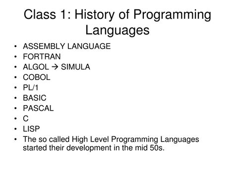 Ppt Cop 4020 Programming Languages I Powerpoint Presentation Free
