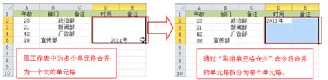 Excel中合并后的单元格如何拆分？ 趣帮office教程网